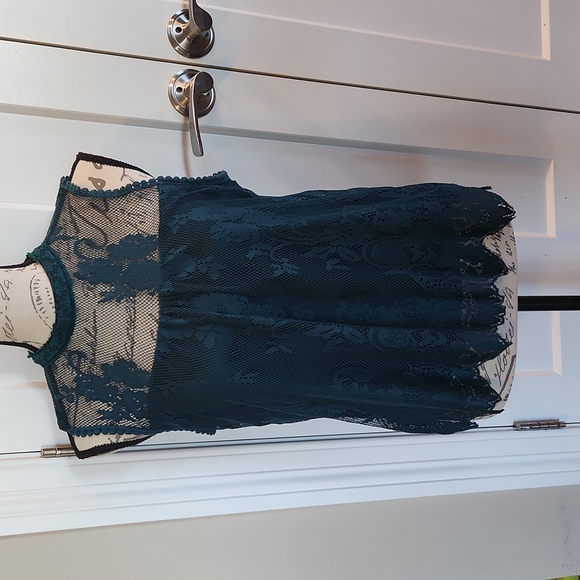Alice Blue | Tops | Alice Blue Teal Lace Tank | Poshmark